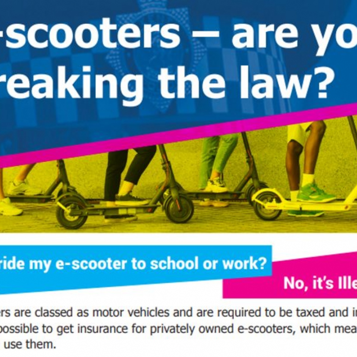 The Whitstable School - E-Scooters - important information